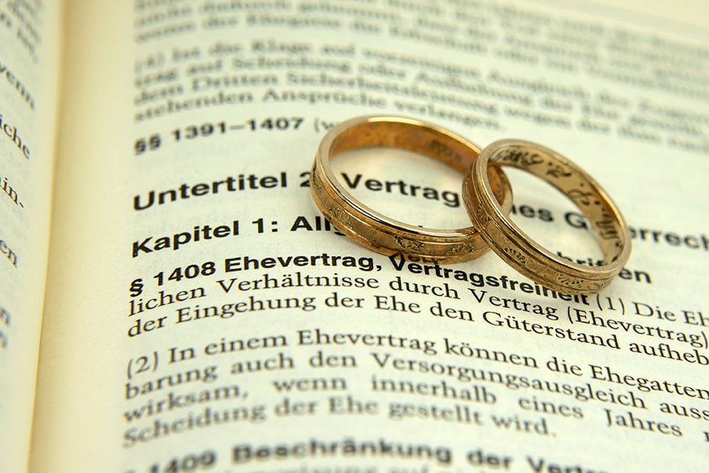Ehevertrag - Alle Infos zur Vermögensaufteilung nach der Scheidung
